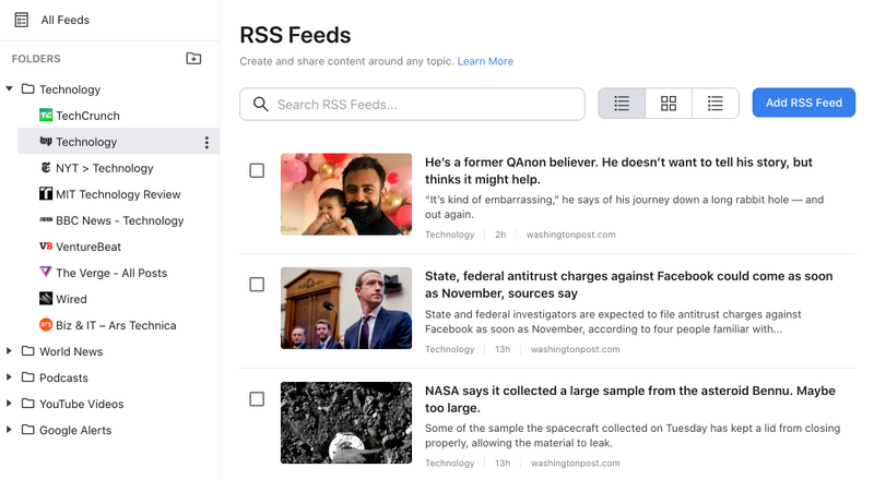 elink.io | RSS Feed Reader to Create News Feeds